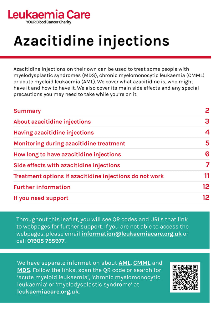 Azacitidine injections – Leukaemia Care online store